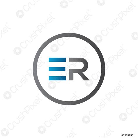 Initial Er Letter Logo With Creative Modern Business Typography Vector Stock Vector 3309995