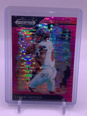 2019 Panini Prizm Draft Picks Pink Pulsar Lamar Jackson 60 Ravens