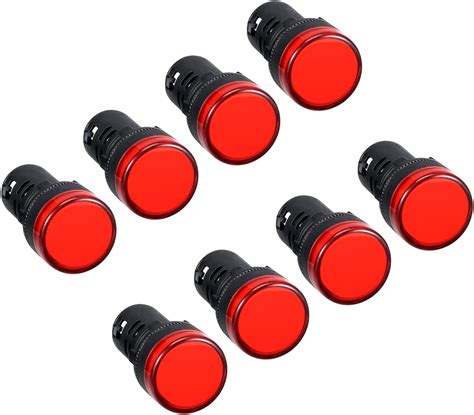 Yokive 8 Pcs Indicator Light Flush Panel Lamp Provide Light Source Signal Great