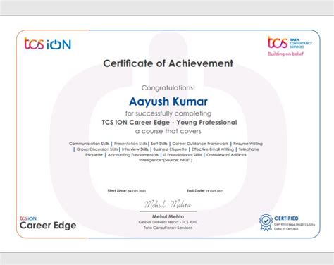 Aayush Kumar On Linkedin Tcsion Tcsnqt