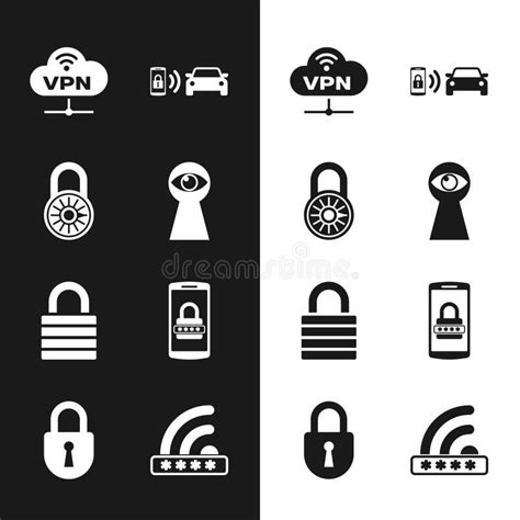Set Keyhole With Eye Safe Combination Lock Wheel Vpn Network Cloud
