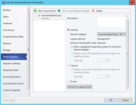 Convert Standard Switch To Logical Switch In System Center 2016 Tp3 Vmm Daniels Tech Blog