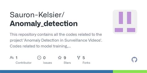 GitHub Sauron Kelsier Anomaly Detection This Repository Contains All The Codes Related To The