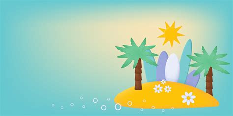 3d 여름 배너 섬의 해변 바다 또는 바다에 벡터 디자인 배경 열대 태양과 야자수 여름 휴가의 개념 관광 광고 포스터 디자인 배너 템플릿 3차원 형태에 대한 스톡 벡터 아트