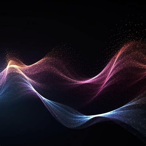 Premium Ai Image Abstract Digital Wave With Particles On Dark Background
