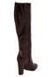 Bota Via Uno Cano Alto Salto Marrom Compre Agora Dafiti Brasil