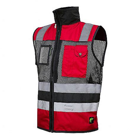 Jyrsa Chaleco De Alta Visibilidad Rojo Negro Talla Ch Unisex Clase