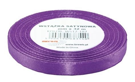 Wstążka Satynowa Ozdobna 6mm 32m Jasna Fioletowa Brewis Brewis