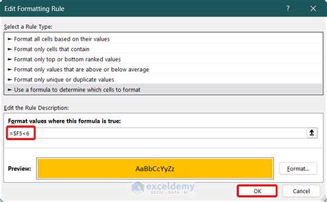 Highlighting Row With Conditional Formatting Based On Date In Excel
