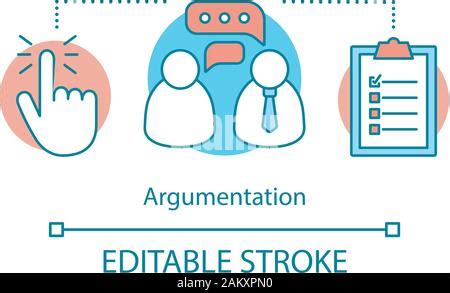 Argumentation Line Icon Concept Argumentation Vector Linear