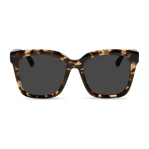 Meredith Square Sunglasses Espresso Tortoise And Brown Diff Eyewear