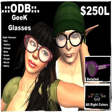 Second Life Marketplace Odb Geek Glasses Boxed