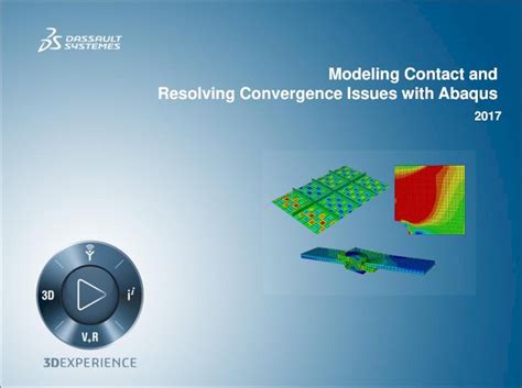 pdf modeling contact and resolving convergence issues with abaqus