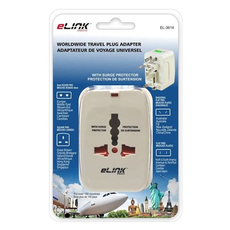 ELink All In One Universal World Travel Adapter Countries