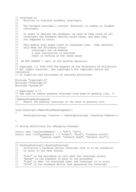 Interrupt Lab Interrupt Routines To Simulate Hardware