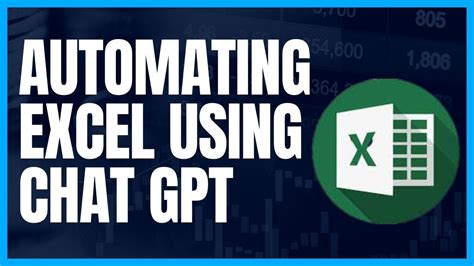 Automating Excel Using Chat Gpt Youtube