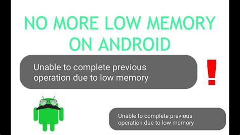 Unable To Complete Previous Operation Due To Low Memorysolved 100