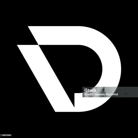 최소한의 D 로고 고급 배경에 D 문자의 아이콘입니다 Dp 모노그램 이니셜을 기반으로 한 로고 아이디어 전문적인 다양한 문자 기호와 배경에 Pd 로고 0명에 대한 스톡 벡터