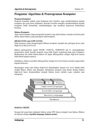 Pengantar Algoritma Pemrograman Komputer PDF Pengantar Algoritma Pemrograman Komputer PDF