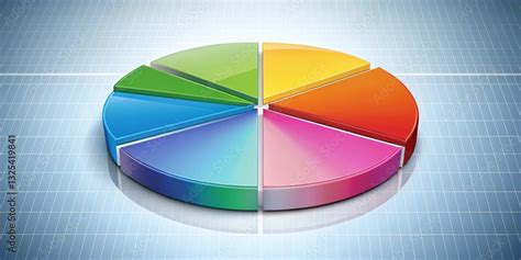 Pie Chart Layout For Infographic Presentation With Colorful Segments And Clear Labels Pie Chart