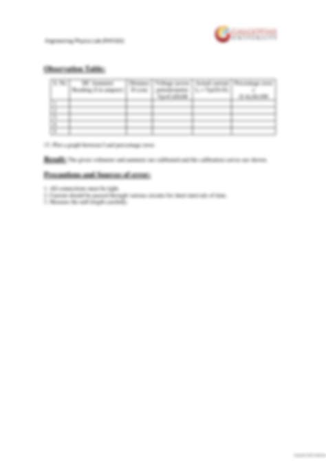 Solution Calibration Of Voltmeter And Ammeter Using Potentiometer