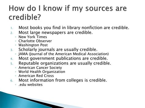 Ppt Credible Sources Powerpoint Presentation Free Download Id 6572671