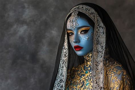 Download Ai Generated Blue Face Gold Royalty Free Stock Illustration Image Pixabay