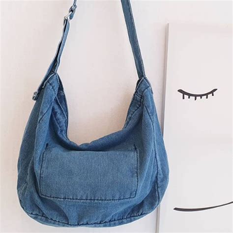 조다나 데님 연청 진청 블랙청 남녀공용 커플 무지 에코 호보 쇼퍼 가방가벼운 천가방 대학생 캐주얼 빈티지 간편 데일리 숄더 크로스백