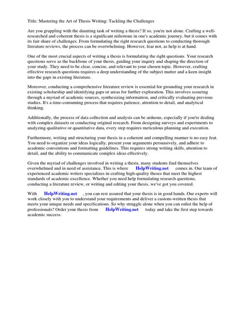 How To Write Thesis Questions Pdf Essays Thesis