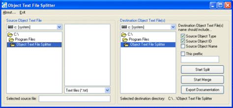 Object Text File Splitter V10417