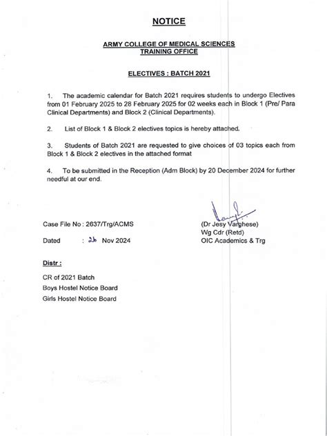 electives 2021 batch pdf
