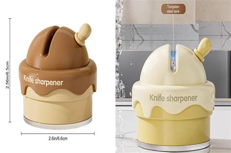 [ready Stock] Pocket Chef Cutter Scissors Sharpener Safety Suction Blade Sharpener Hands Free