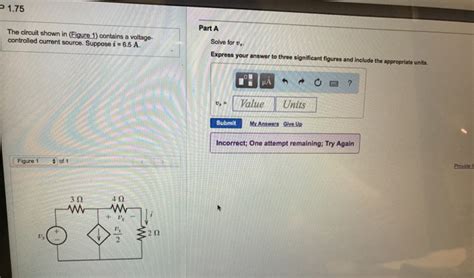 Solved P 1 75 Part A The Circuit Shown In Figure 1