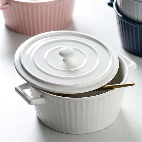 Baking Bowl Large Soup Bowl Ceramic Bowl With Anti Grandado