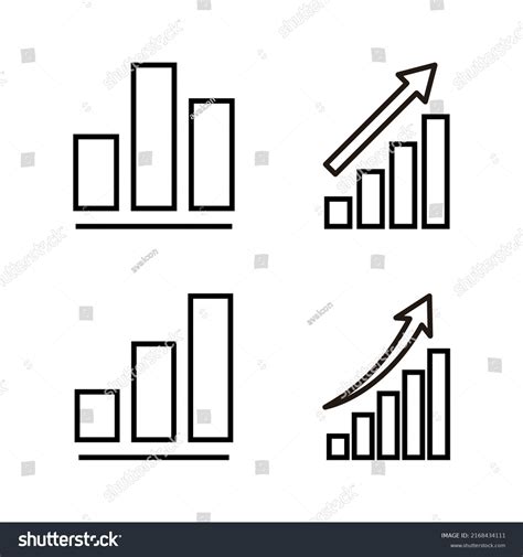 Growing Graph Icon Vector Chart Sign Stock Vector Royalty Free