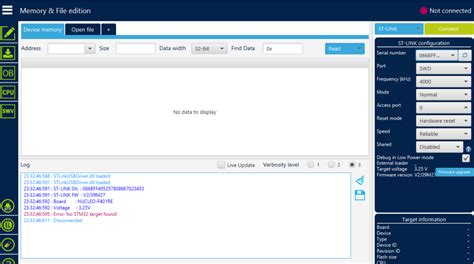 St Link Error The Interface Firmware Failed To R Stmicroelectronics Community