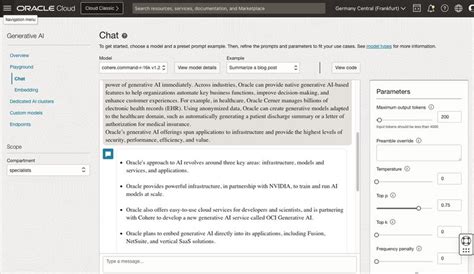 Alexandru N On Linkedin Oci Generative Ai Service Welcome To Frankfurt Starting Today We Have…