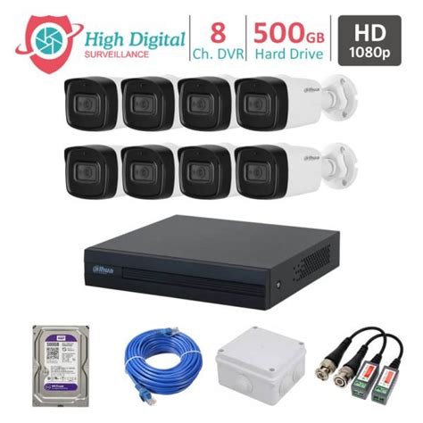 8 Full Hd Cctv Cameras Package Dahua High Digital Surveillance