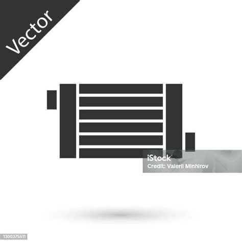 흰색 배경에 격리 된 회색 자동차 라디에이터 냉각 시스템 아이콘 벡터 아이콘에 대한 스톡 벡터 아트 및 기타 이미지 아이콘 배터리 전원 순서 Istock