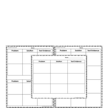 Problem Solution Graphic Organizer By The Blissful Teacher TPT