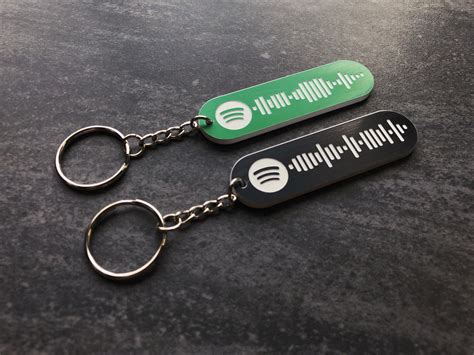 Custom Spotify Code Keychain Keyring Scannable Playlist Song Etsy