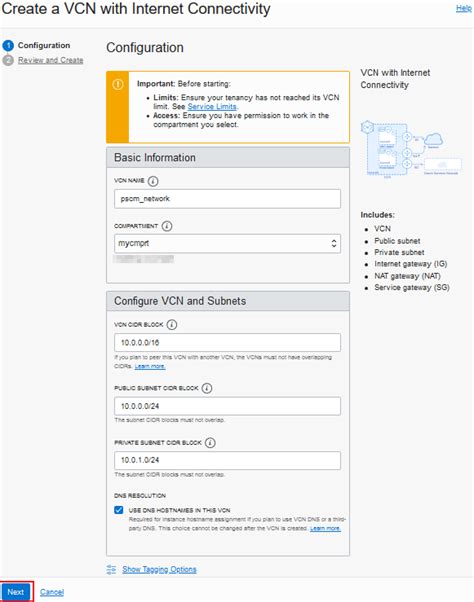 Create A Virtual Cloud Network For Peoplesoft Cloud Manager In The Oracle Cloud Infrastructure