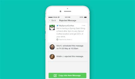 Mobile Message Approval Sprout Social