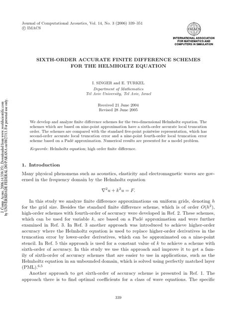Sixth Order Accurate Finite Difference Schemes For The Helmholtz