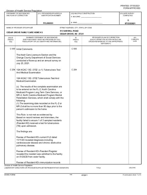Fillable Online Cms1557 Survey Report Form For Clinical Laboratory Fax Email Print Pdffiller