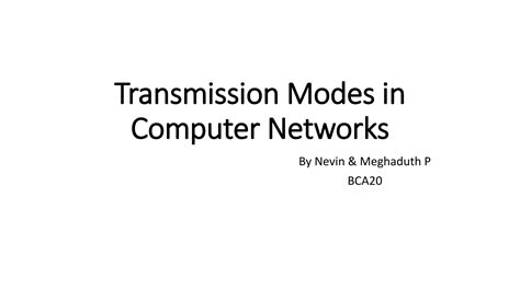computer network transmission modes pptx