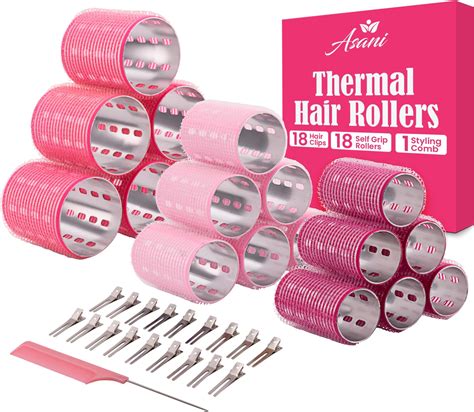 Asani Thermal Rollers For Hair 37 Self Grip Hair Rollers