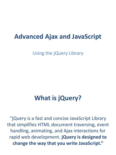 Introduction To Advanced Interactivity Animations And Asynchronous