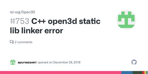 C Open3d Static Lib Linker Error · Issue 753 · Isl Orgopen3d · Github