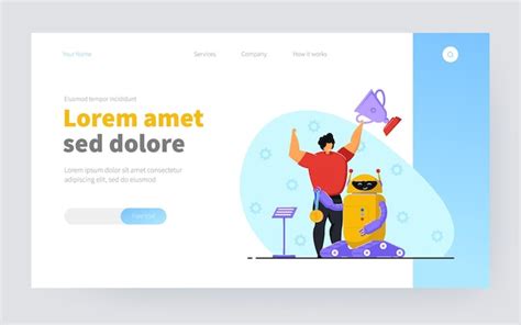 로봇 개념 아이콘 세트 무료 벡터